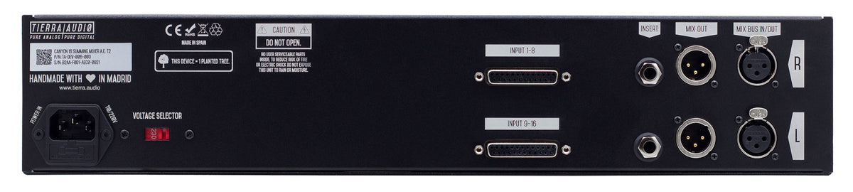 Tierra Audio Canyon 16 Channel Summing Mixer – Oceania Audio Sales